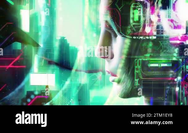 AI brain computer interface BCI Stock Video Footage - Alamy