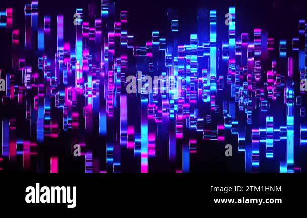 Slowly moving laser neon beams. Abstract colorful background in bright ...