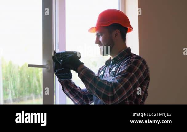 Workman installing windows home Stock Videos & Footage - HD and 4K ...