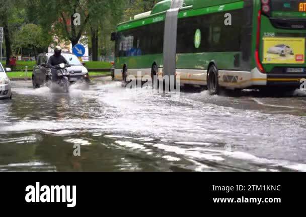 Europe, Italy, Milan 11-5-23 - flood in the city and inundations due to ...