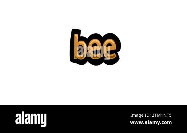 White screen animation video written BEE Stock Video Footage - Alamy