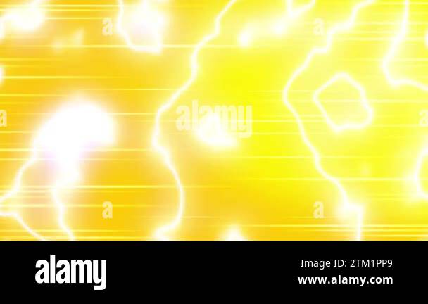 Yellow plasma electric animation background. 2D computer rendering ...