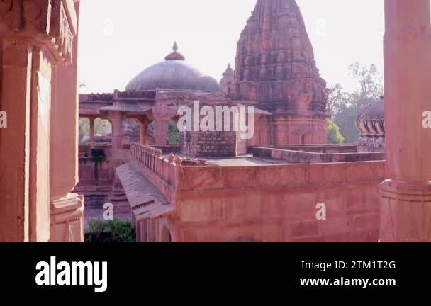 ancient hindu temple architecture from unique angle at day Stock Video ...