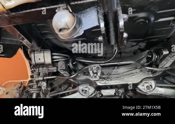 Rear bridge and running elements of the crossover, which is standing on ...