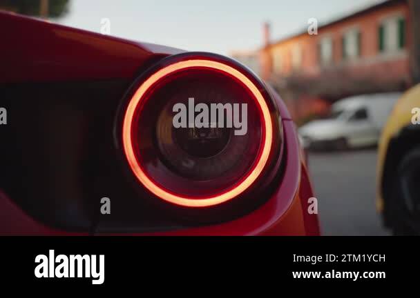 ROME, ITALY - NOVEMBER 7, 2022: LED round rear headlights of exclusive ...