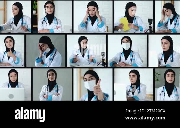 Arab women doctor collage. The freedom of women in Islam in the choice ...
