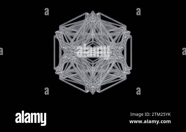 Polyhedron Star From The Simple To The Complicated Shape And Vice Versa. Graphite Pencil Drawing ...