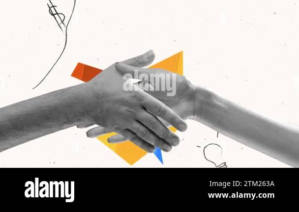 Human hands reaching each other meaning professional cooperation and ...