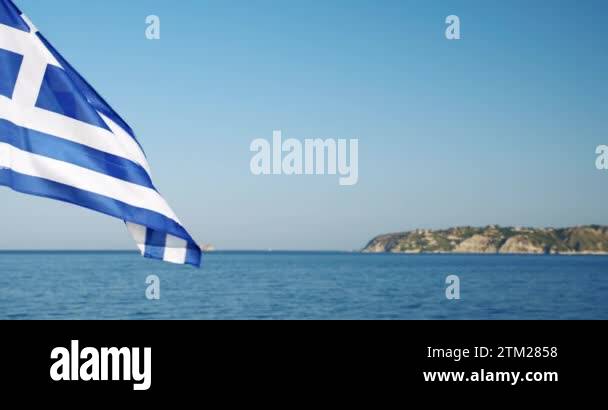 Greek flag flying on wind Stock Videos & Footage - HD and 4K Video ...