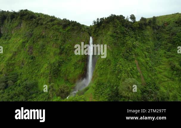 Citambur waterfall Cianjur in Indonesia. Famous tourist attractions and ...
