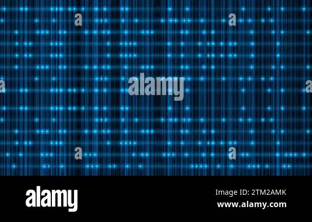 Blue dot data lights flickering in blue light matrix background 4k ...