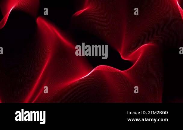 Red Color Abstract Trapcode Form Digital Particle Wave Animation Cyber Or Soft Fractal Motion