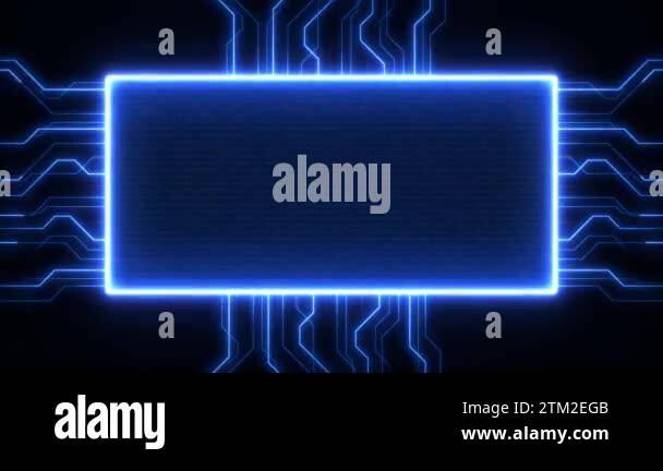 Digital Data moving on Circuit Board and CPU loop backgrounds. Computer Processing and ...
