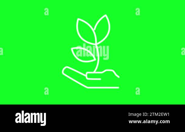 Animated investment white line icon. Growing income. Business funding ...