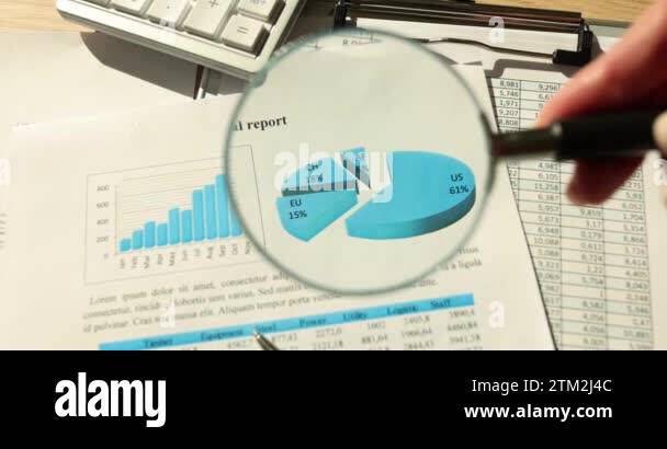 Magnifying glass over charts Stock Videos & Footage - HD and 4K Video ...