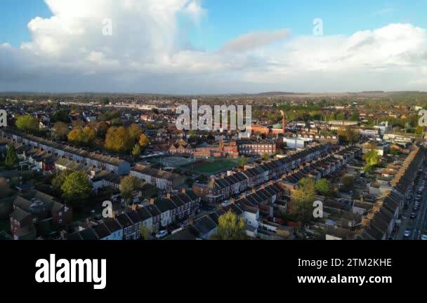 Central Luton City Centre and Buildings. Captured During Bright Cold ...