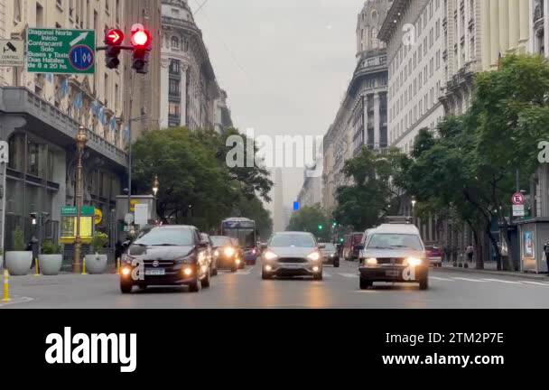 Center of Buenos Aires, Capital of Argentina, with the Famous Monument ...