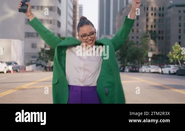 Excited young corporate lady Stock Videos & Footage - HD and 4K Video ...