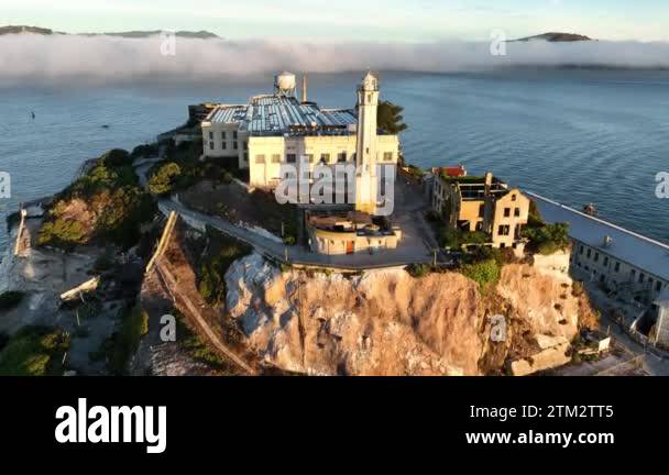 Alcatraz Island At San Francisco In California United States. Highrise ...