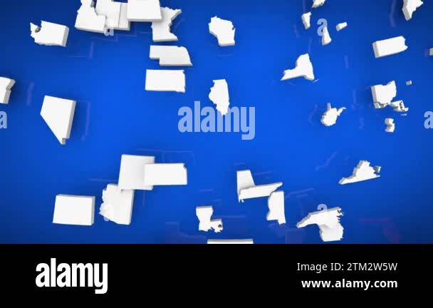 Florida FL State Map Tourism Travel Destination 3d Animation Stock ...