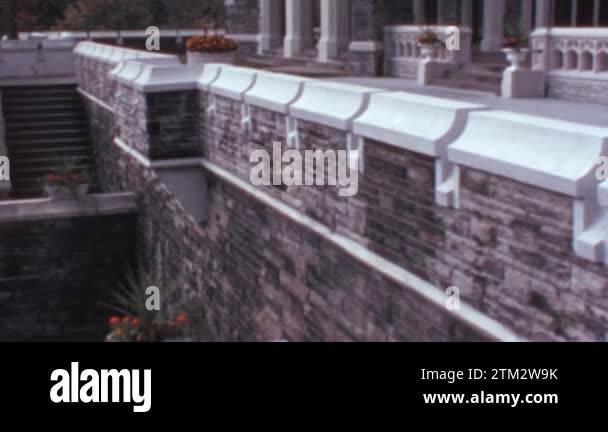 Gothic-style stained glass windows on the ground floor of Casa Loma ...