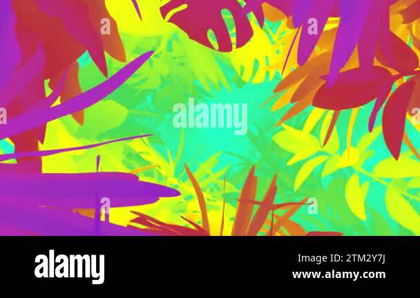 3D Animation - Looped animated background of a tunnel of plants with ...