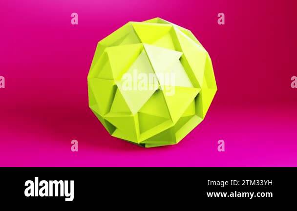 Motion graphics sphere with triangle faces 3d shape animation ...