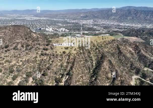 Hollywood Sign At Hollywood In Los Angeles United States. Mountain ...