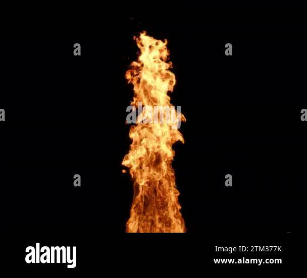 Fire - big turbulent pillar of fire - fire rising - 4K PRO RES Stock ...