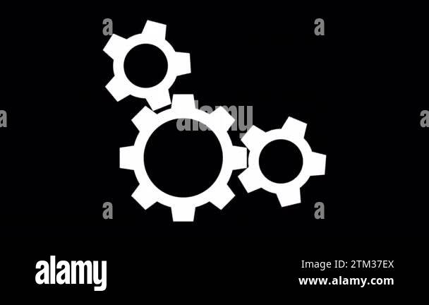 Loading Gears Video. Loading Animation Icon on Transparent Background ...