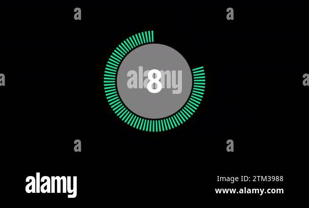 Countdown Timer From 10 To 0 Seconds Realtime Modern Flat Design Of
