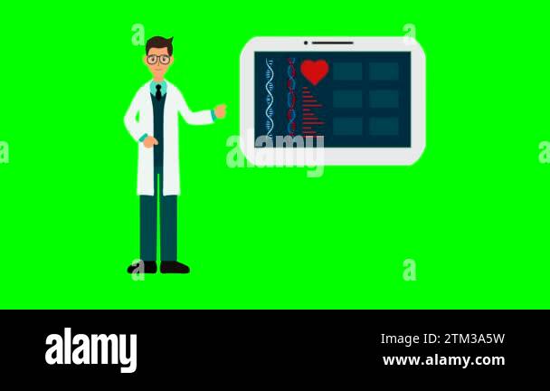 cardiologist doctor man, Heart rate, medical and doctor with hologram ...