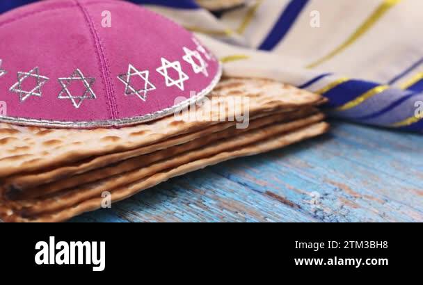 Unleavened matzah bread eaten during Passover is symbol of haste with ...