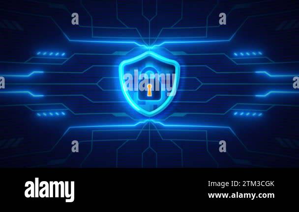 Technology secure key background. Digital security light speed program ...