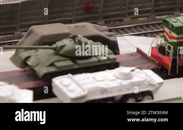 Transporting tanks on military base Stock Video Footage - Alamy
