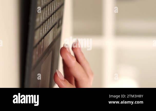 Vertical video. Working online. Computer project. Laptop typing. Woman ...