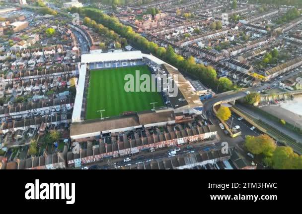 Aerial Footage of Luton Football Stadium Which is Located at Bury Park ...