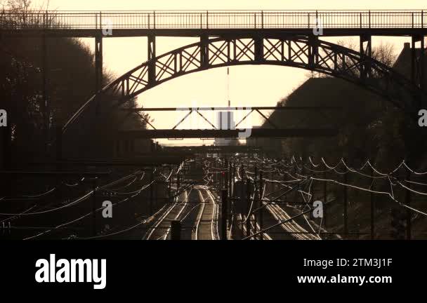 Copenhagen, Denmark The Carlsberg viaduct, a steel pedestrian bridge ...
