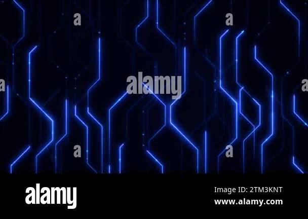 Digital Data moving on Circuit Board and CPU loop backgrounds. Computer Processing and ...