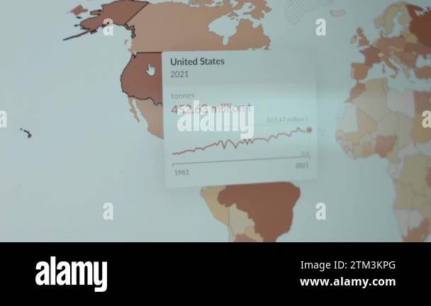 Cereal production for 2021 world map on computer screen. Leaders ...
