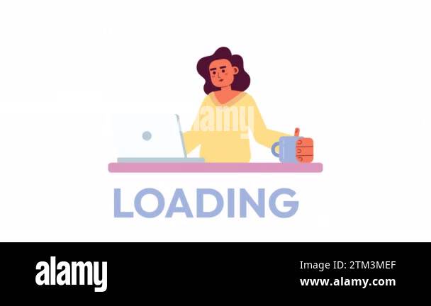 Animated writing code loader. Work life balance. Flash message 4K video ...