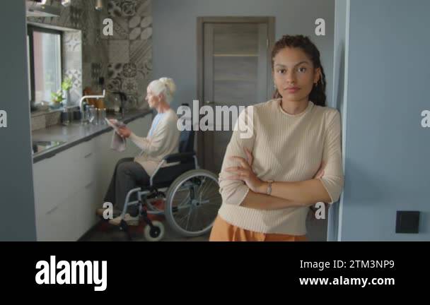 Portrait smiling caregiver holding Stock Videos & Footage - HD and 4K ...