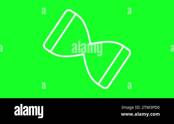 Animated Sand Clock White Line Icon Wait Animation For Web Page Loop