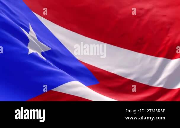Puerto Rico flag waving in the wind as background or intro, Puerto Rico ...