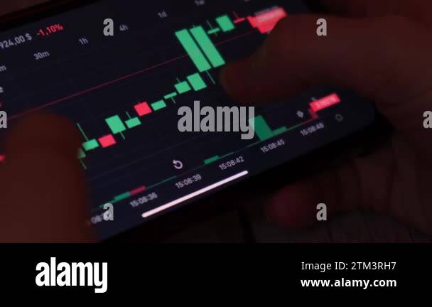 Investment stockbroker analysis data graph with price rates. Crypto ...