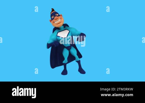 Funny cartoon character superhero dancing - 3d animation Stock Video ...