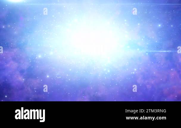 Looping animation of flying through glowing nebulae clouds and stars ...