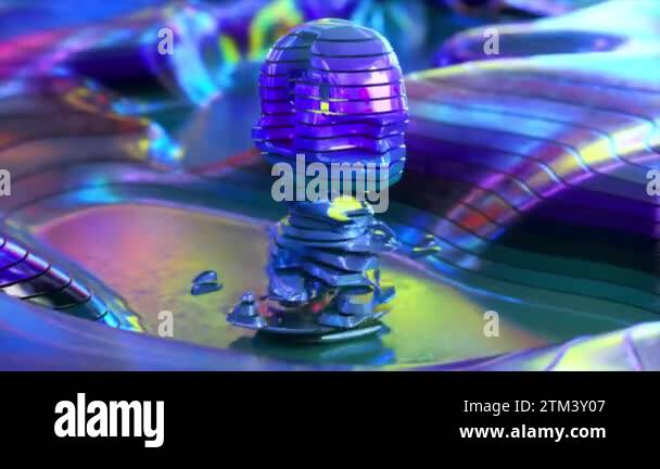 Visualization of artificial intelligence. The moving parts of the head ...