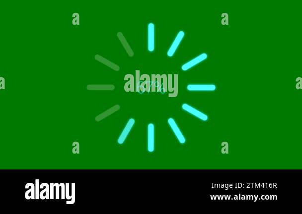 Loading animation green screen, Abstract technology, science ...