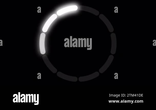 Loading Circle Video with Glow. Loading Animation on Transparent Background. Download Progress ...